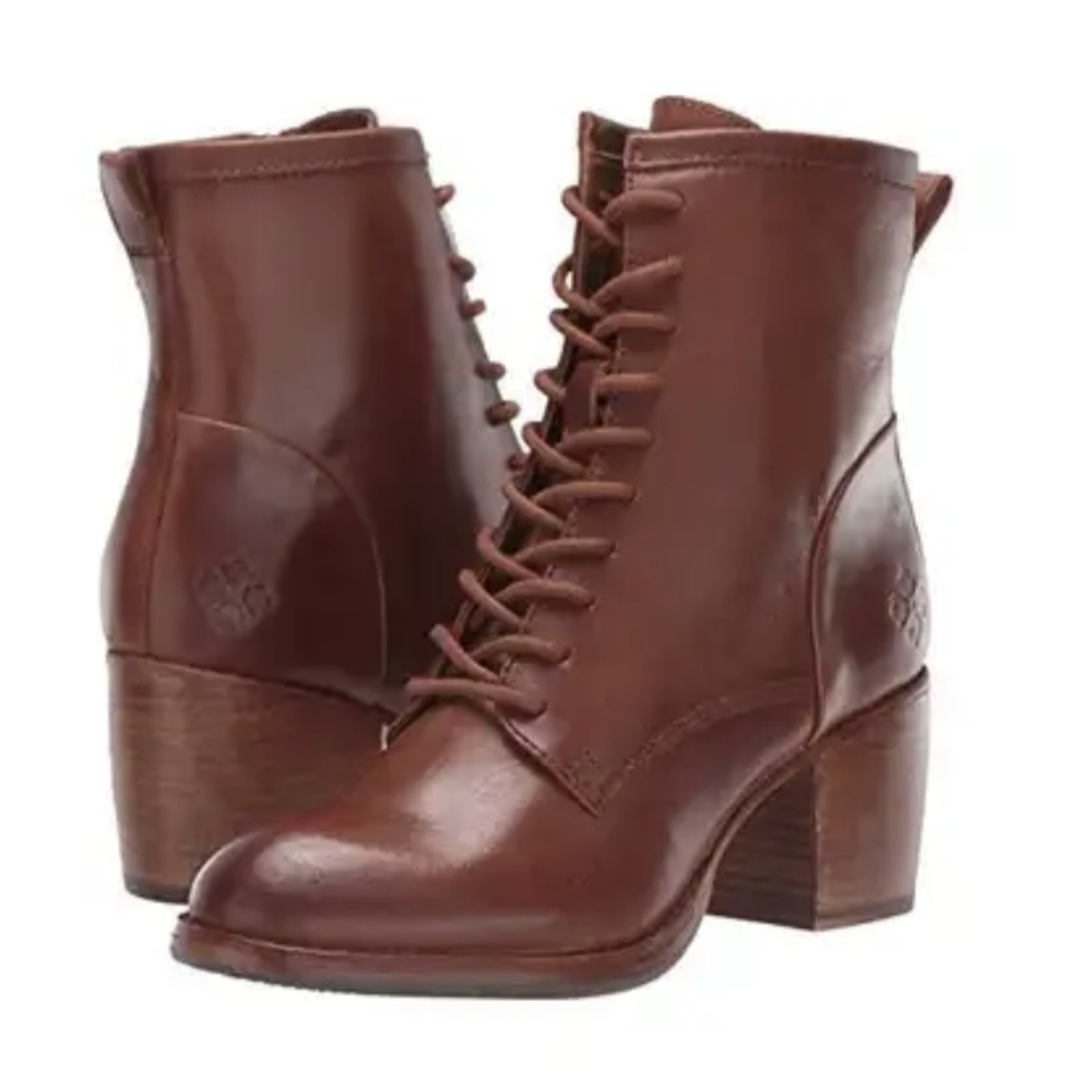 Patricia Nash Sicily Boot In Cognac Brown Leather - Gem